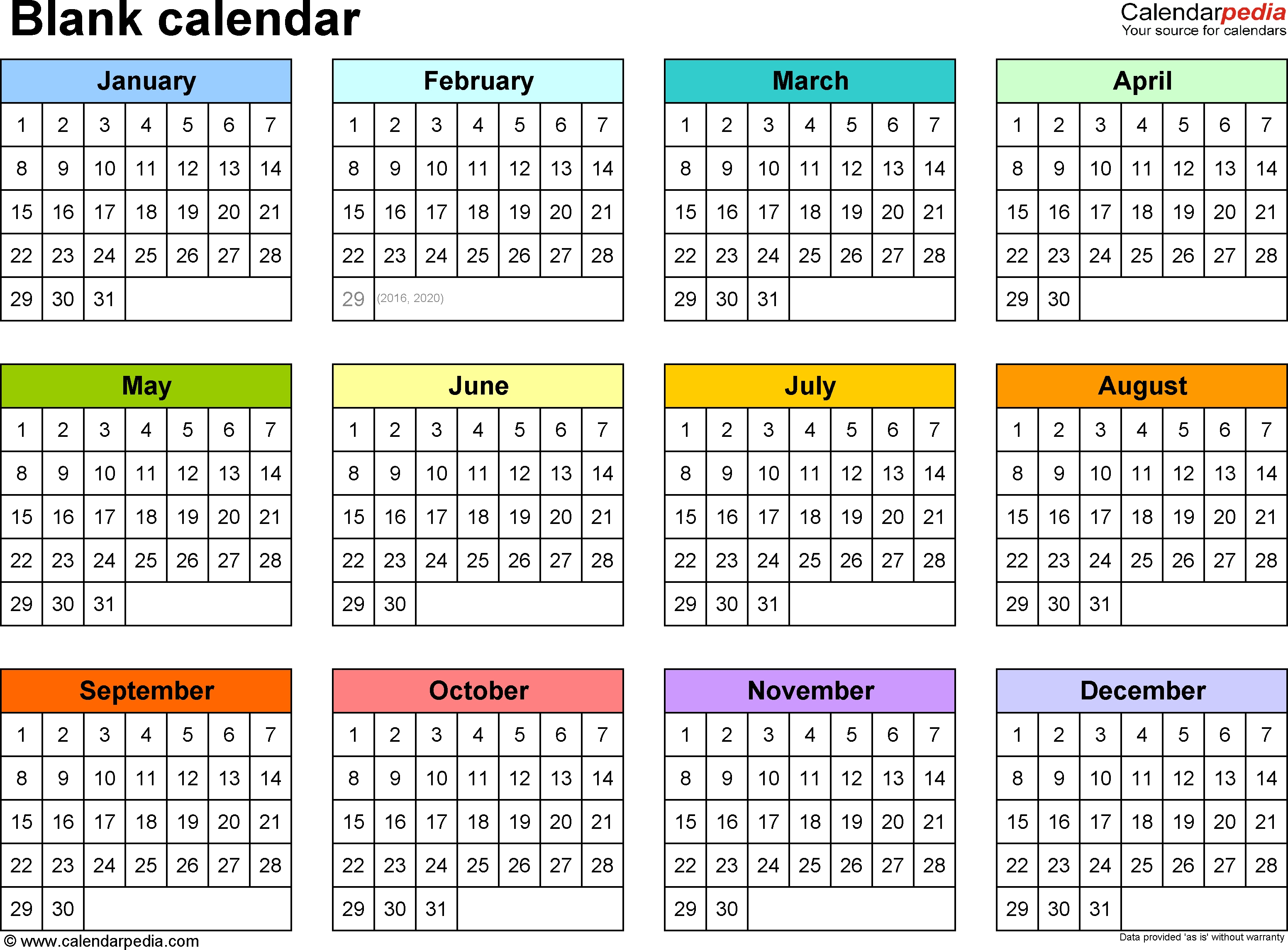 Calendar Templates Word
