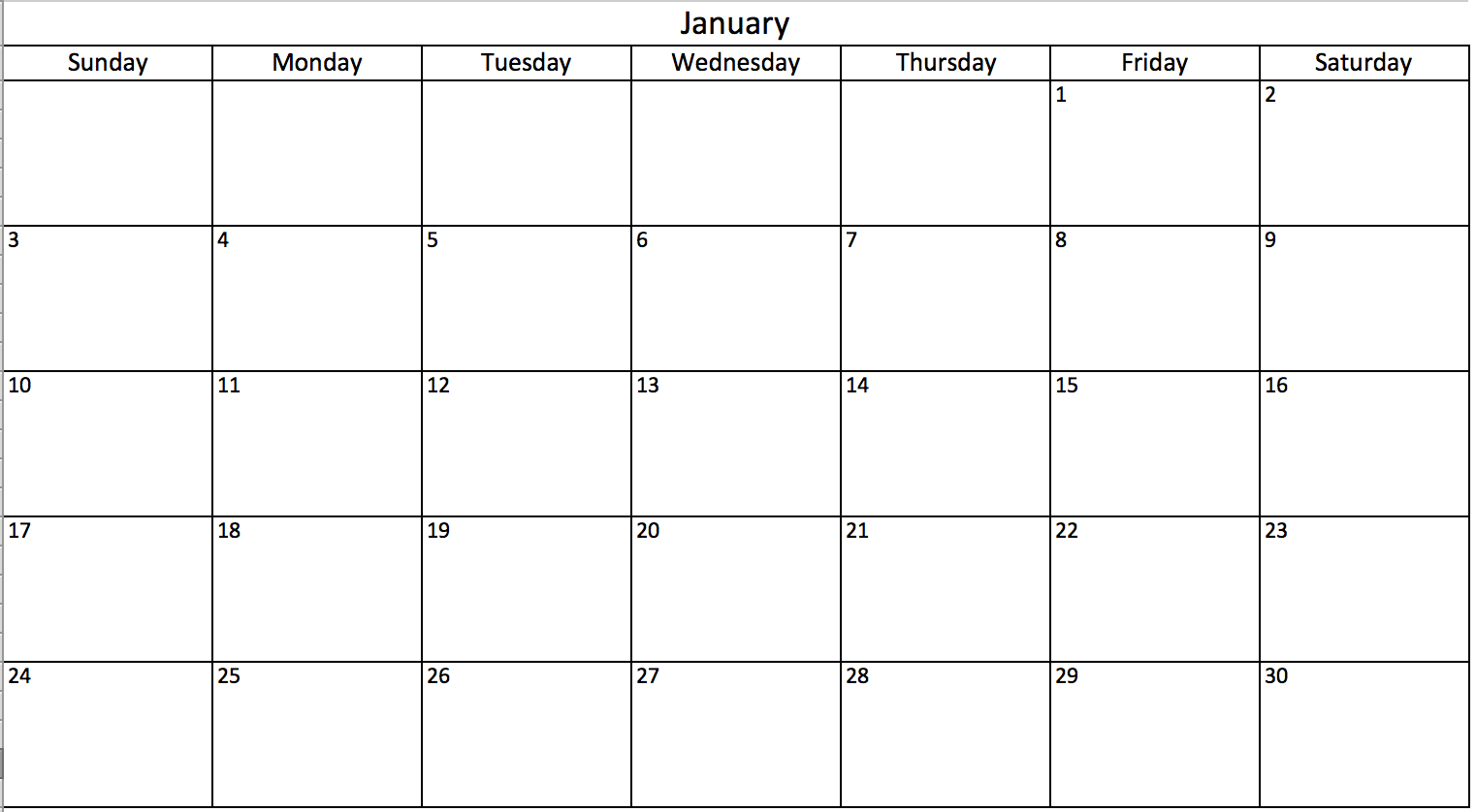 Calendar Blank Print Calendar Printable Free Printable Blank Calendar 