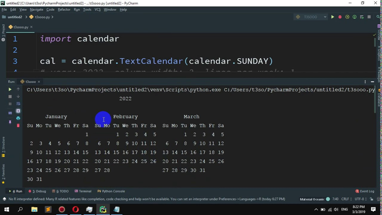 Print Calendar In Python 3 Calendar Printables Free Templates