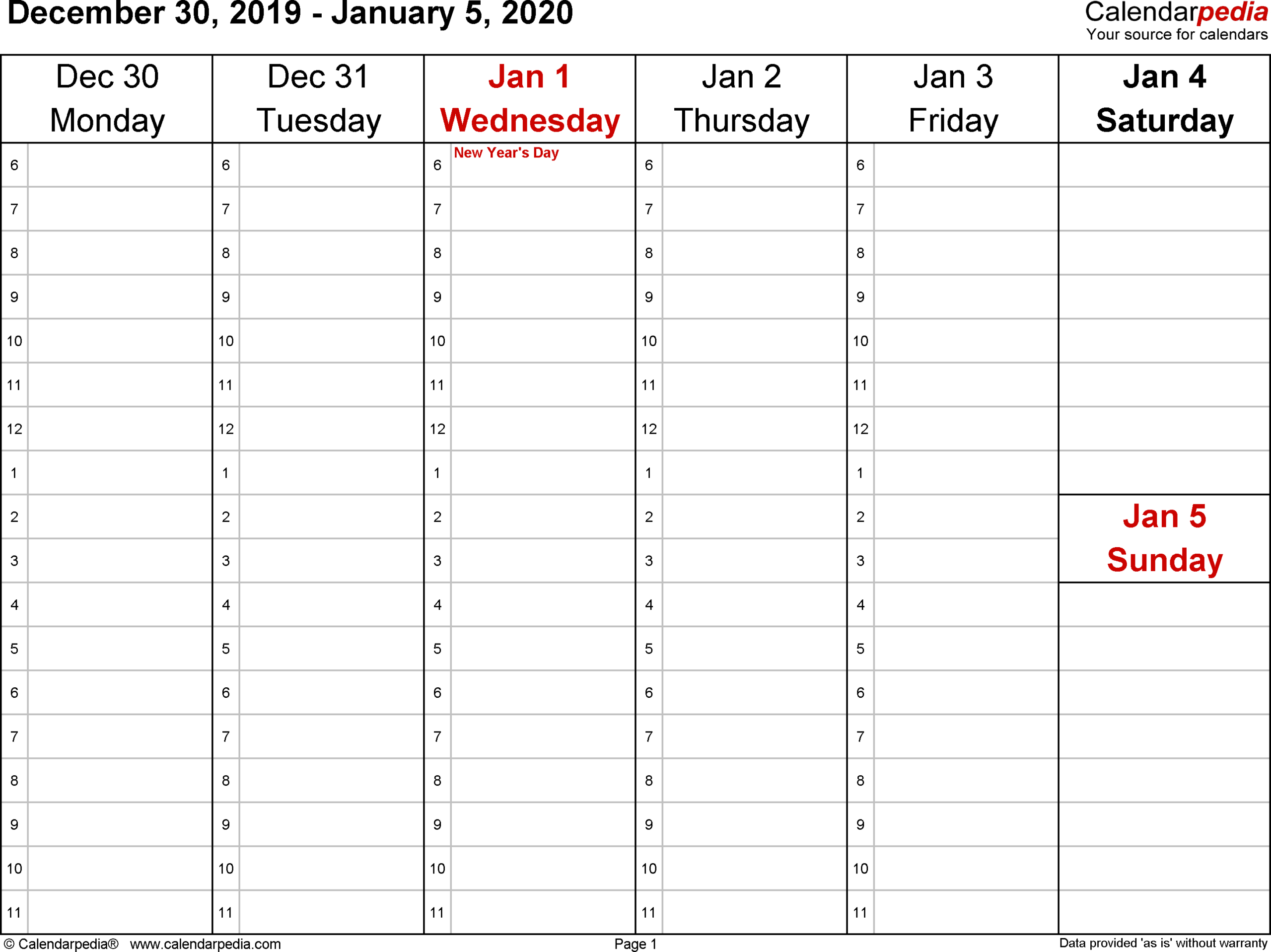 Calendar Week 2020 Printable Calendar Printables Free Templates