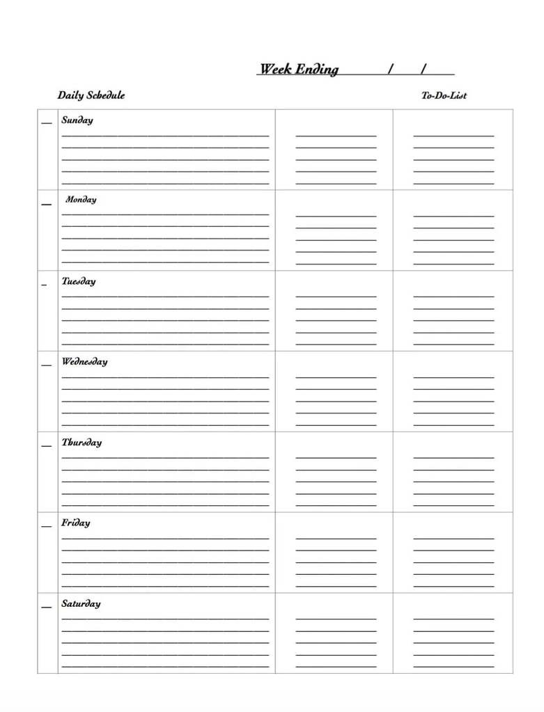 Daily Schedule Planner Dailykesil