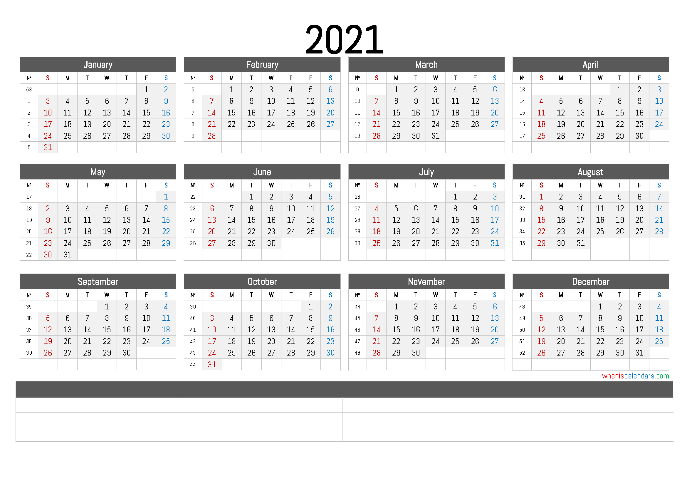 Uk 2021 Calendar With Week Numbers Calendar Printables Free Templates